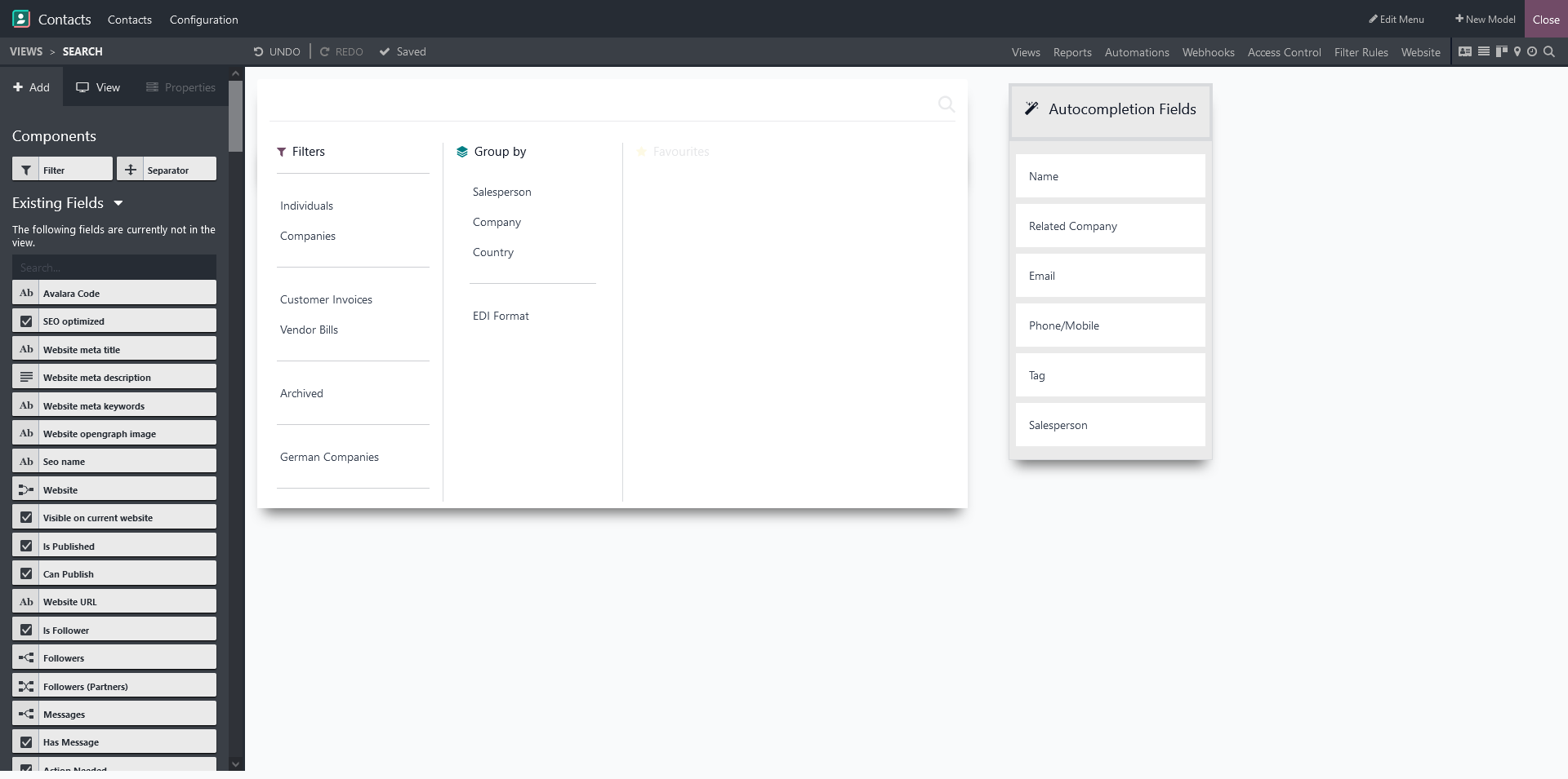 Custom Filters In Odoo For Effective Searching And Grouping Of Records